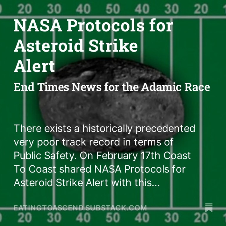 NASA Protocols for Asteroid Strike Alert – The Digital Scrolls, February 19, 2024 THE ASCENSION ...
